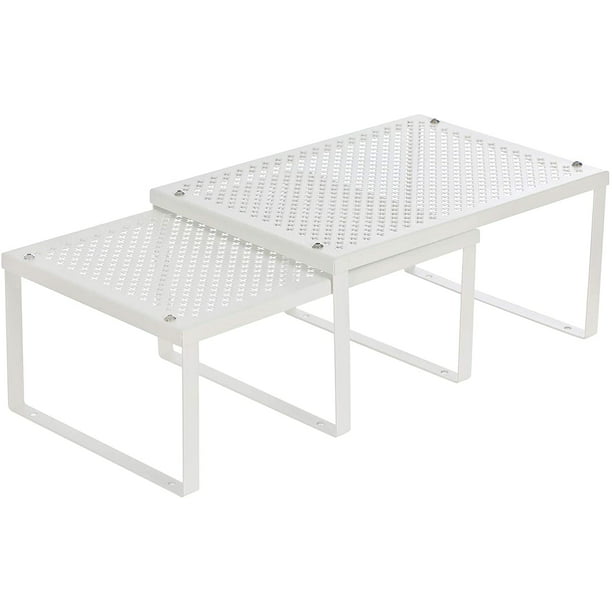 SONGMICS Cabinet Shelf Organizers Stackable Expandable White – Songmics ...