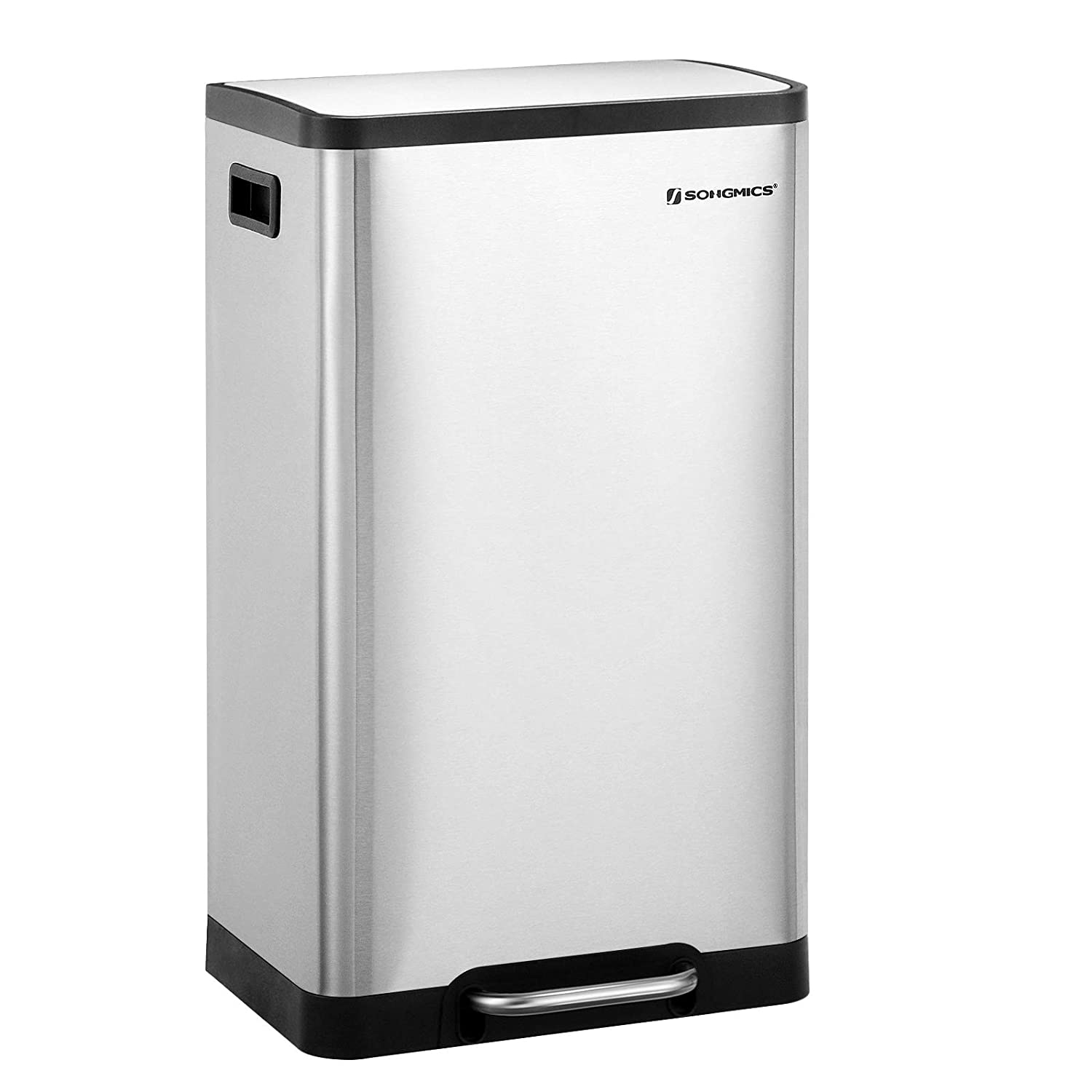 SONGMICS Trash Can, 12 Gal (45L) Pedal Garbage Can, Silver – Songmics Home